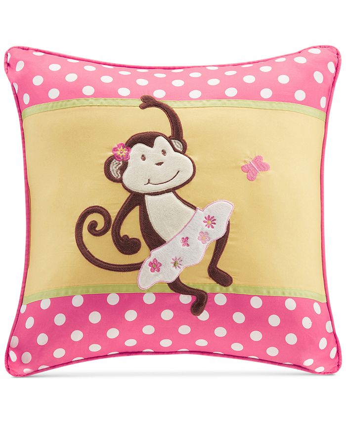 Mi Zone Monkey Business 20" Square Decorative Pillow - Macy's