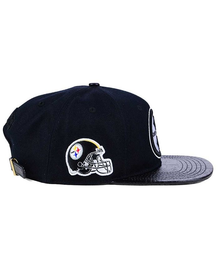 Pro Standard Pittsburgh Steelers Black and White Strapback Cap - Macy's