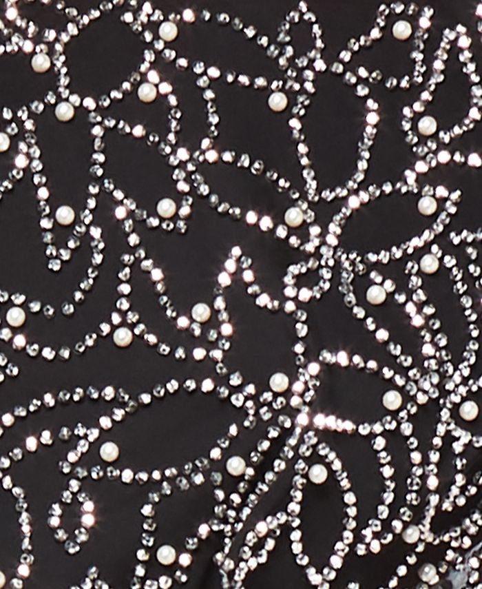 MSK Petite Beaded Overlay Gown - Macy's