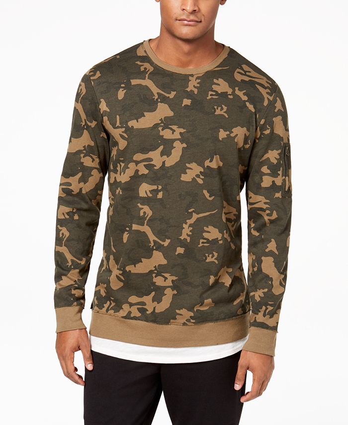 American Rag Men's Layered Camo Sweatshirt, Created for Macy's - Macy's