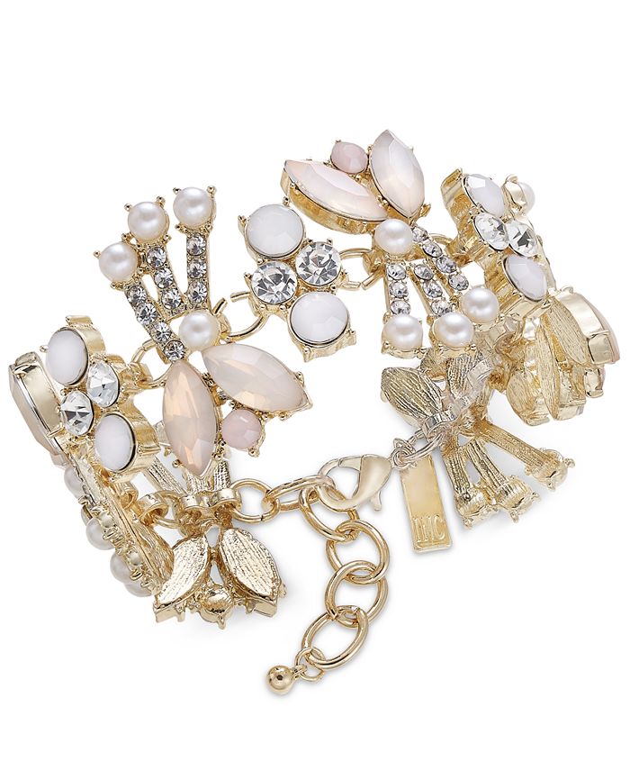 INC International Concepts I.N.C. Gold-Tone Crystal, Pink Stone ...