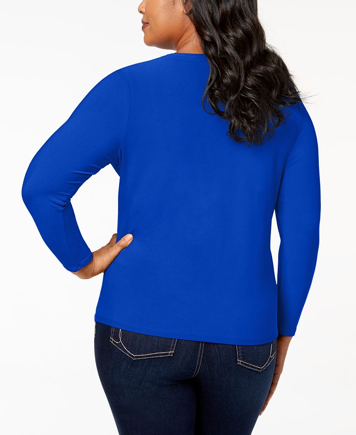 Inc International Concepts I N C Plus Size Corset Detail Top Created