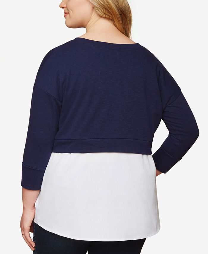 Motherhood Maternity Plus Size Layered-Look Nursing Top - Macy's