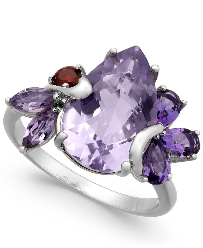 Macy's Multi-Gemstone Statement Ring (4-3/8 ct. t.w.) in Sterling ...
