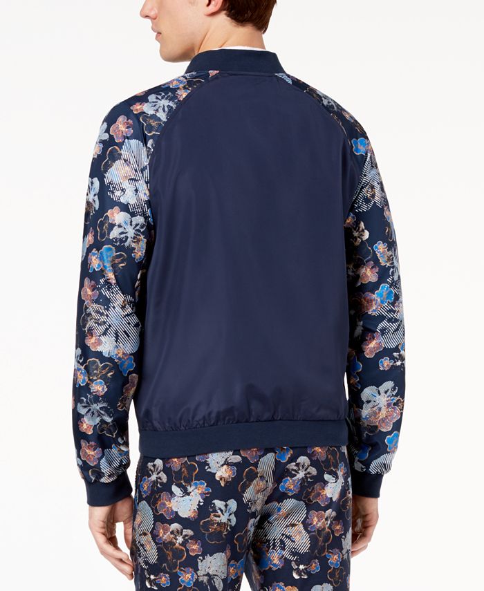 Daniel Hechter Paris Men's Adam Floral-Print Raglan-Sleeve Bomber ...