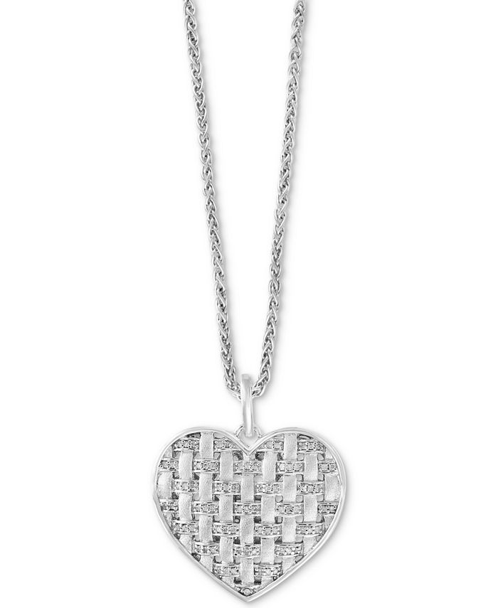 EFFY Collection EFFY® Diamond Woven Heart Pendant 18" Necklace (1/3 ct ...