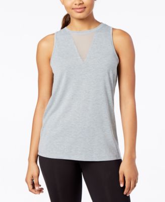 Material Girl Active Juniors' Mesh-Inset Tank Top, Created for Macy's ...