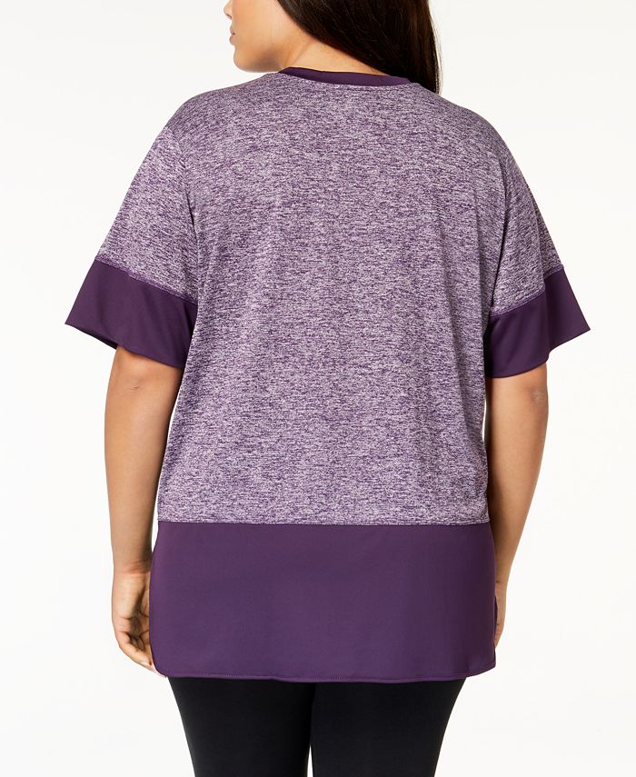 Nike Plus Size Mesh-Panel Active Top - Macy's