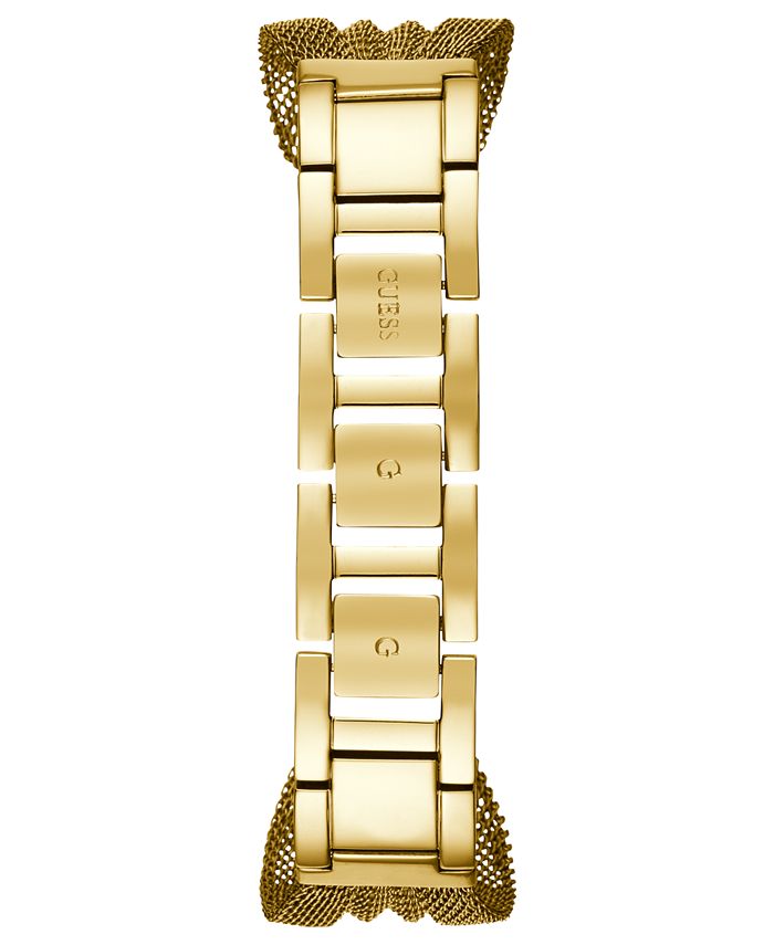 GUESS Women's Gold-Tone Stainless Steel Mesh Bracelet Watch 36mm - Macy's