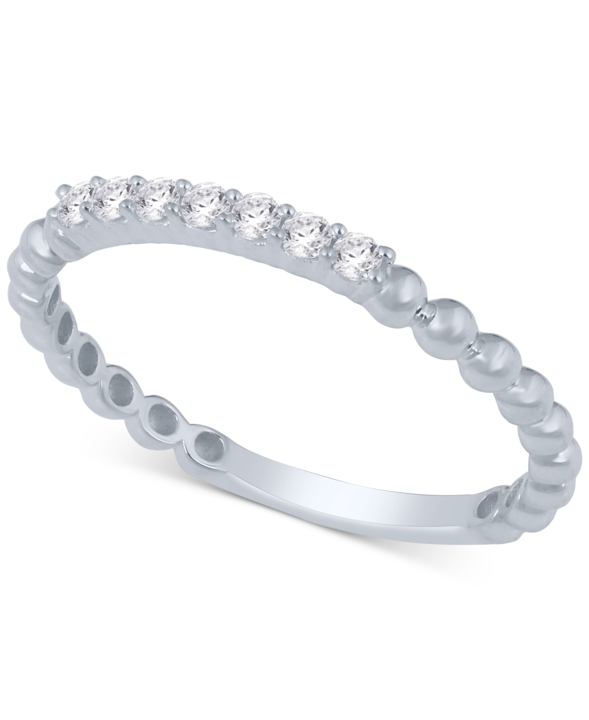 Click here for Diamond Stackable Beaded Band (1/8 ct. t.w.) - Whi... prices