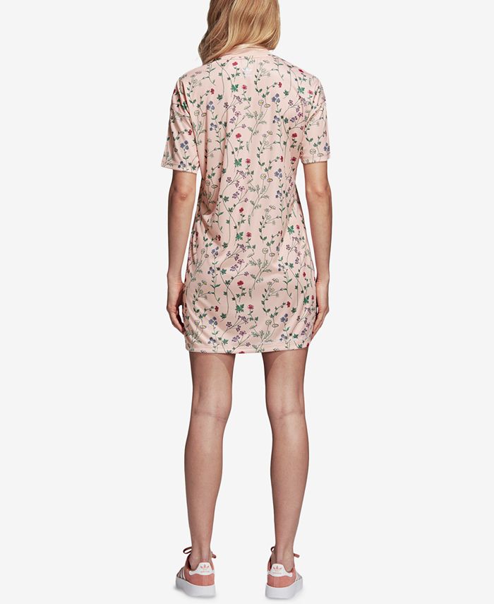 adidas Floral-Print T-Shirt Dress - Macy's