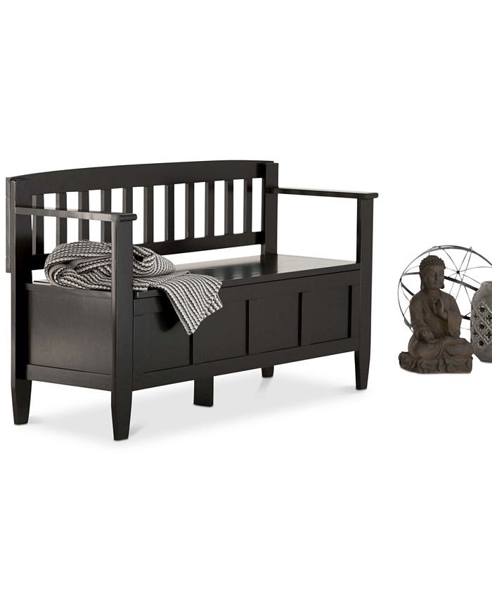 Simpli Home Winslow Storage Bench - Macy's