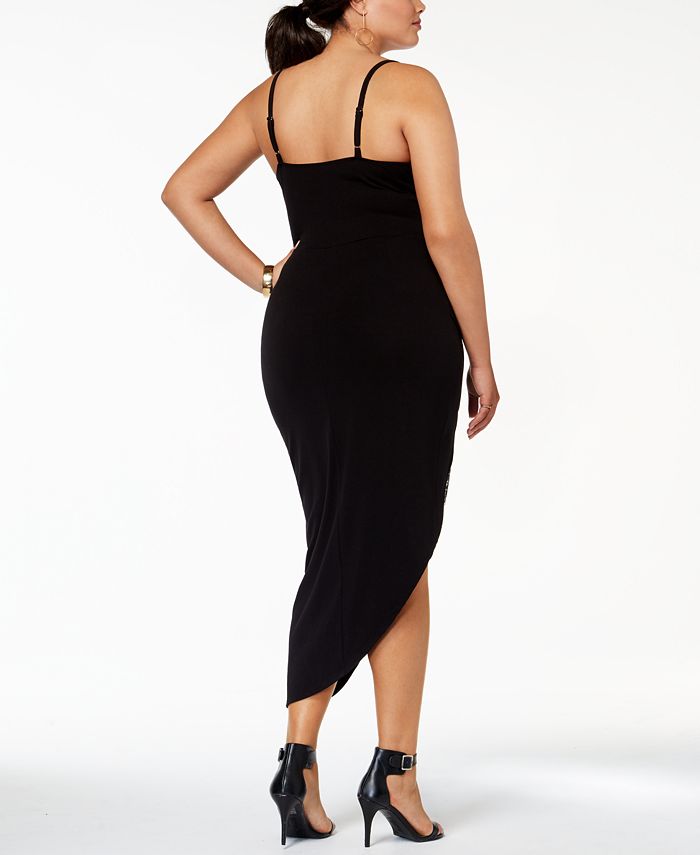 Soprano Trendy Plus Size Lace-Trim Slip Dress - Macy's