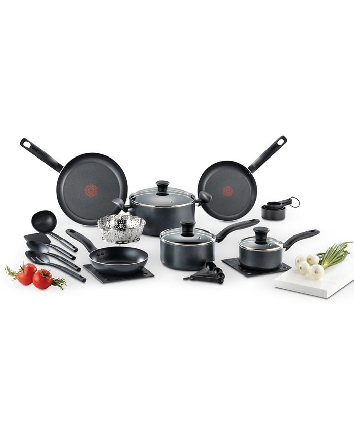 T-Fal Initiatives 18-Pc. Non-Stick Cookware Set - Macy's