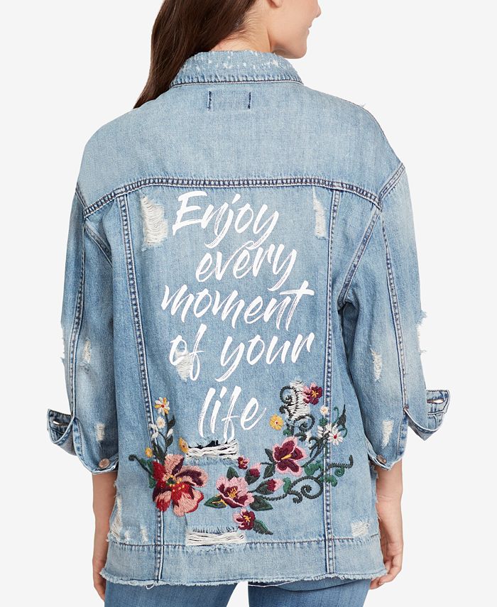 WILLIAM RAST Oversized Denim Trucker Jacket - Macy's