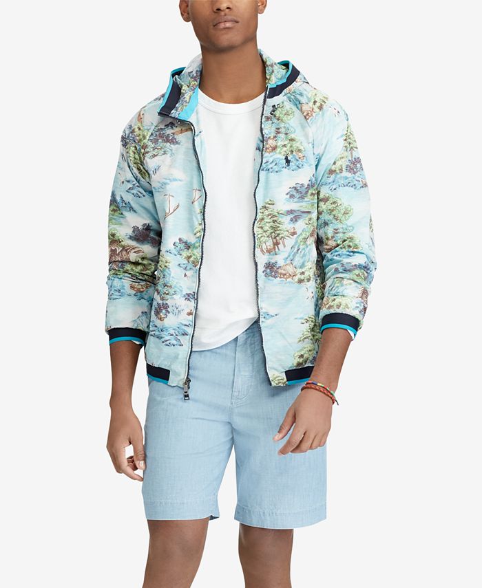Polo Ralph Lauren Men's Hawaiian Print Windbreaker & Reviews - Coats ...