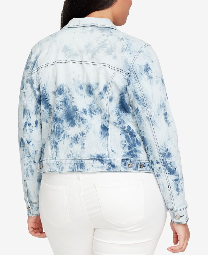 WILLIAM RAST Plus Size Sussex Tie-Dyed Denim Jacket - Macy's