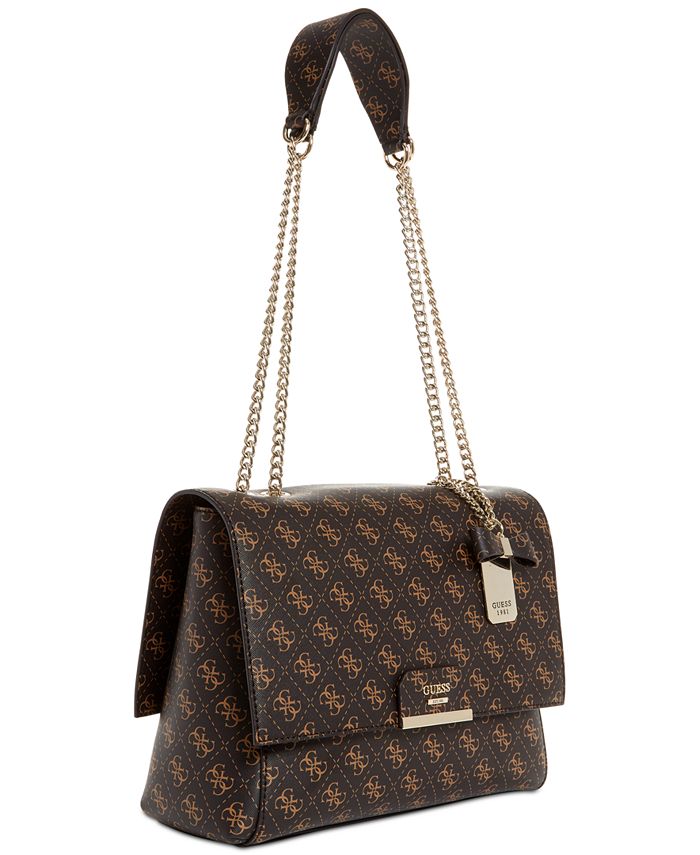 GUESS Ryann Signature Chain Shoulder Bag - Macy's