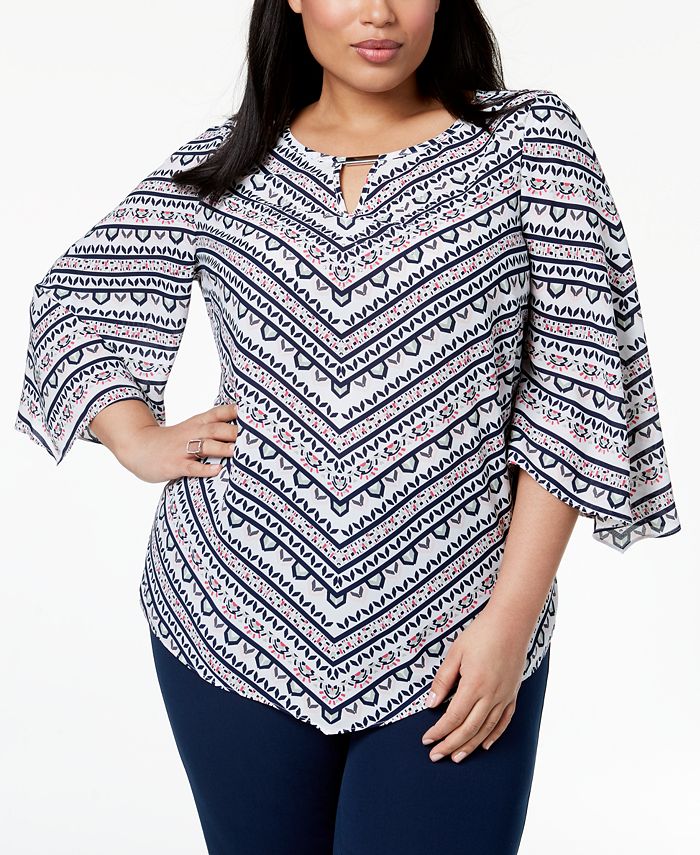 JM Collection Plus Size Embellished Top, Created for Macy's - Macy's