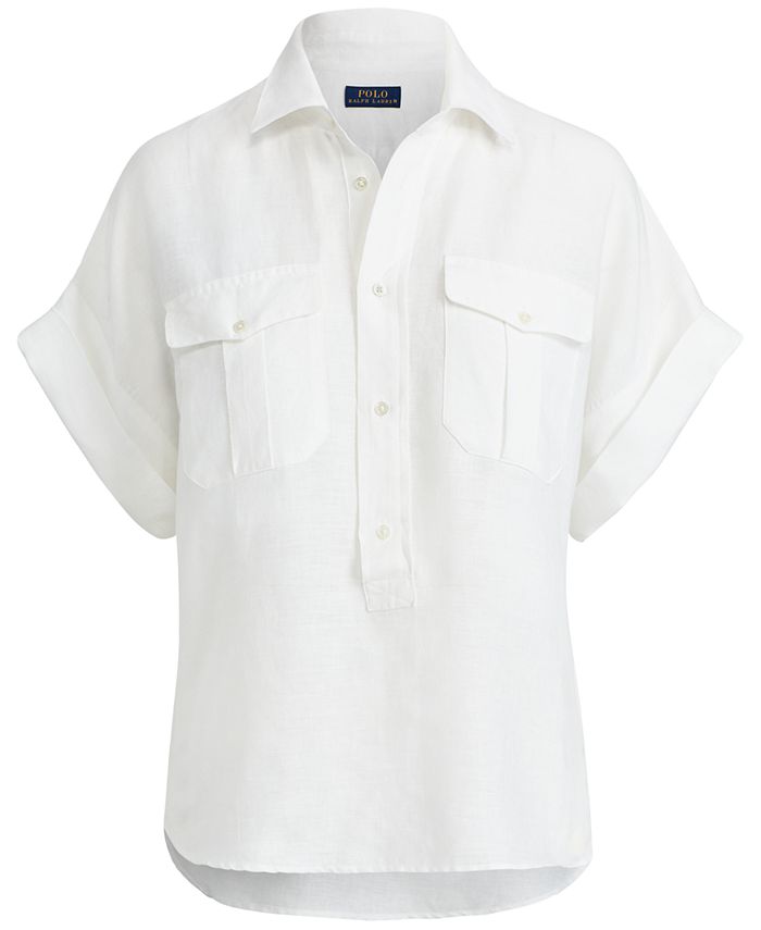 Polo Ralph Lauren Short-Sleeve Linen Shirt - Macy's