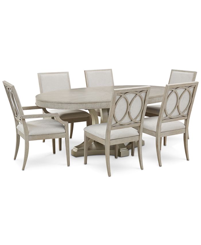 Furniture Rachael Ray Cinema Oval Dining Furniture, 7-Pc. Set ...