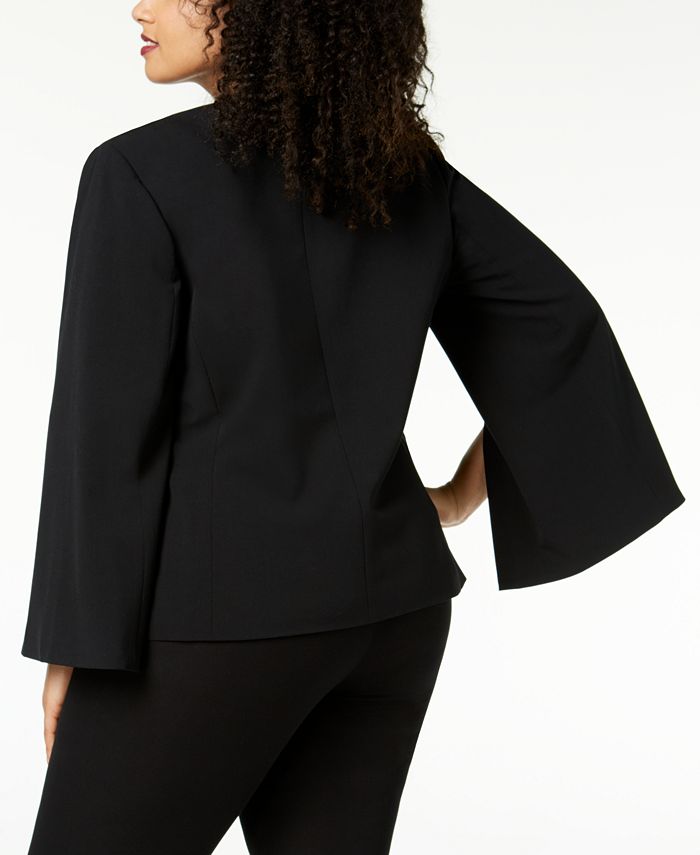 Nine West Plus Size Split-Sleeve Blazer - Macy's
