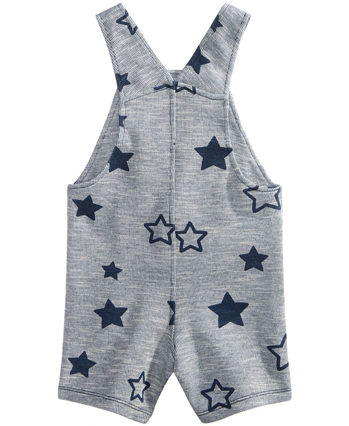 First Impressions 2-Pc. Striped T-Shirt & Star-Print Overall Set, Baby Boys, Created for Macy's ...