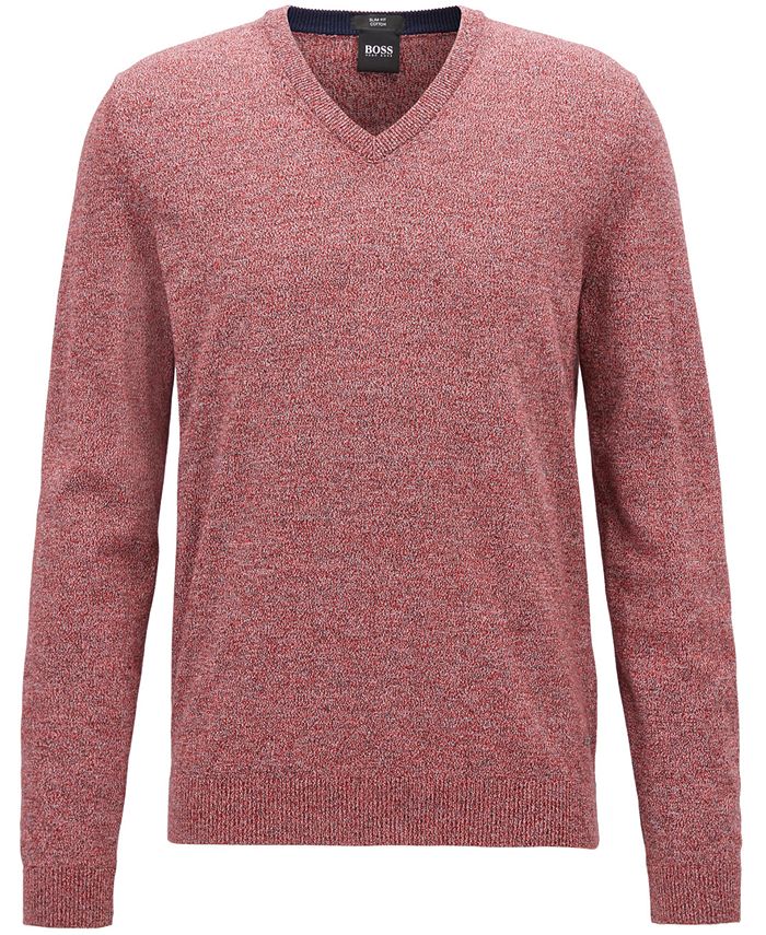 Hugo Boss Men's Cotton V-Neck Sweater - Macy's