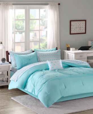 Intelligent Design Toren Embroidered Comforter Set with Bed Sheets ...