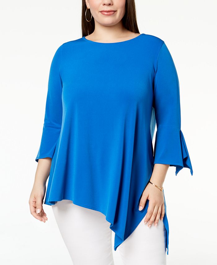 Alfani Plus Size Asymmetrical Top, Created for Macy's - Macy's