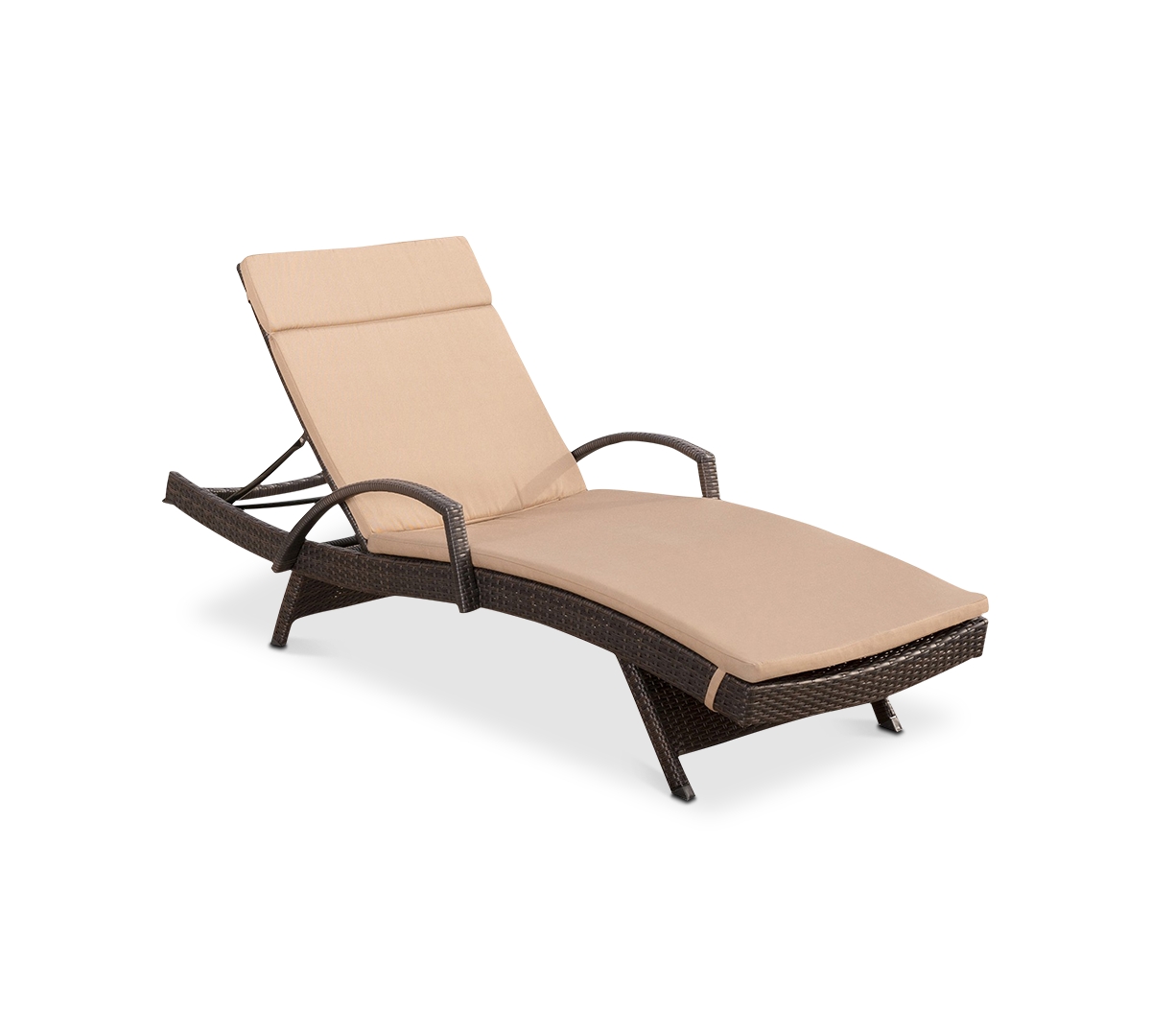 Click here for Harbor Pines Outdoor Chaise Lounge - Brown prices