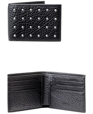 Hugo Boss Men's Studded Leather Bifold Wallet - Macy's
