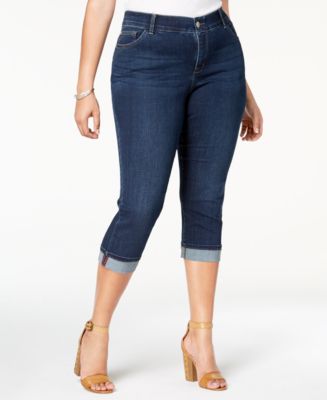 Lee Platinum Plus Size Slim Cropped Jeans - Macy's