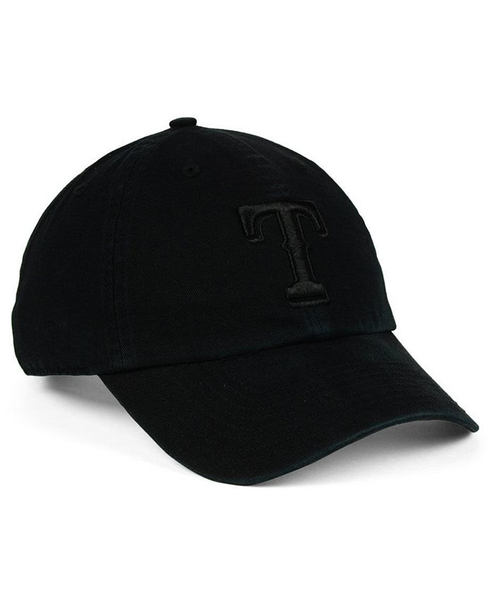 '47 Brand Texas Rangers Black on Black CLEAN UP Cap - Macy's