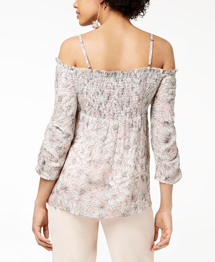 WILLIAM RAST Cotton Printed Off-The-Shoulder Top - Macy's