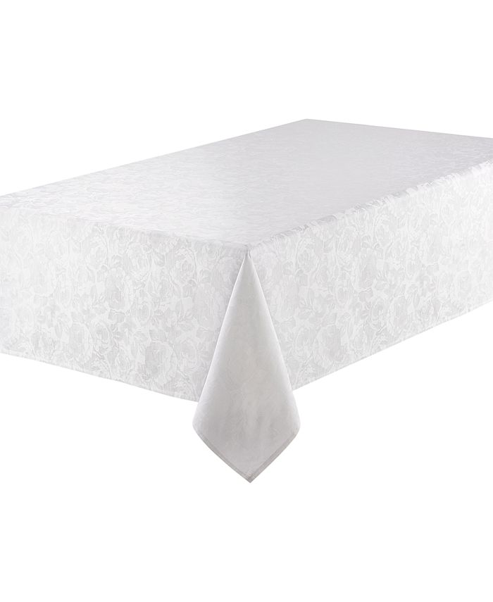 Waterford Camille White 70" X 144" Tablecloth - Macy's