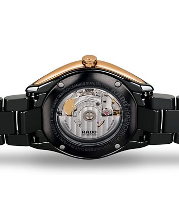 Rado Men's Swiss Automatic Hyperchrome Black High-Tech Ceramic Bracelet ...