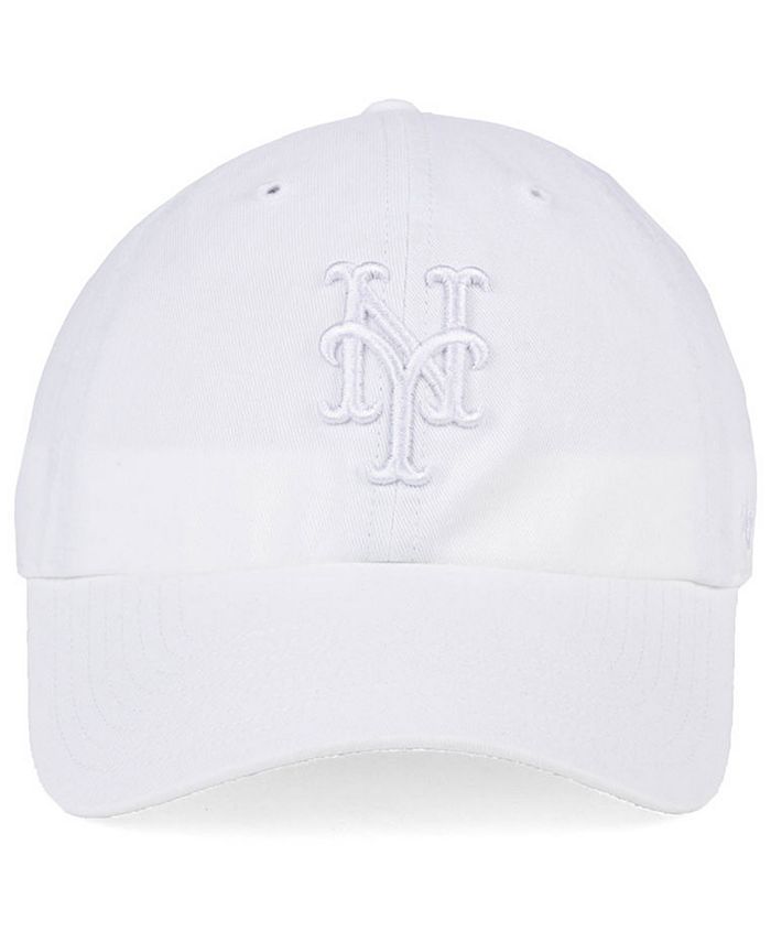 '47 Brand New York Mets White/White CLEAN UP Cap - Macy's