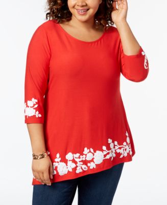 Belldini Plus Size Asymmetrical Tunic - Macy's