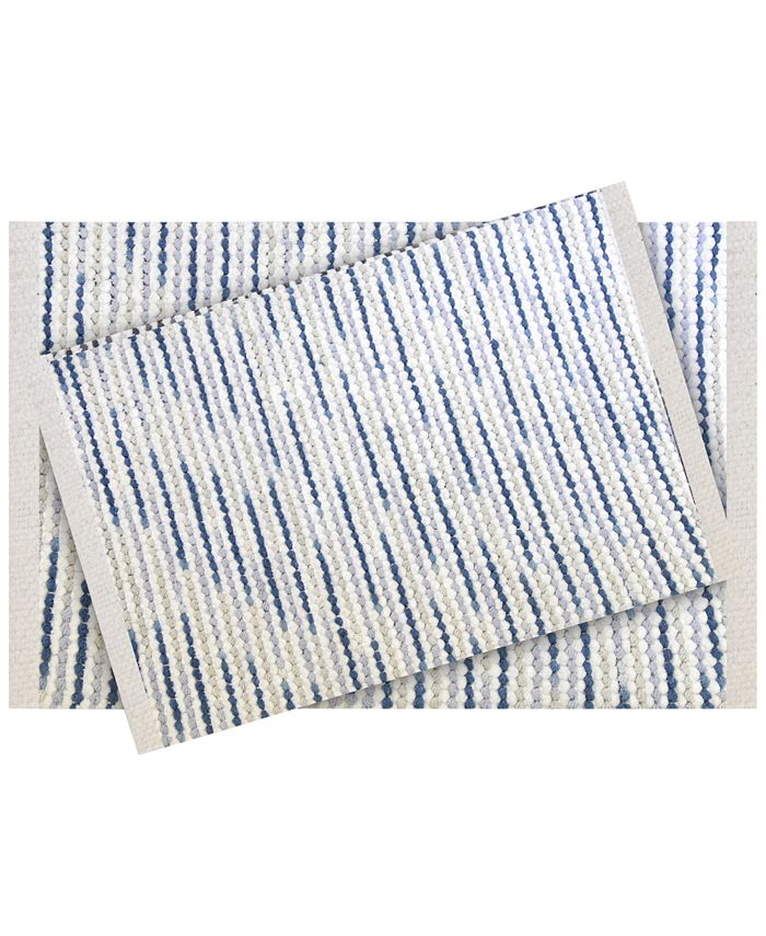 Idea Nuova LAST ACT! 2-Pc. Tufted Ombré-Stripe Bath Rug Set - Macy's