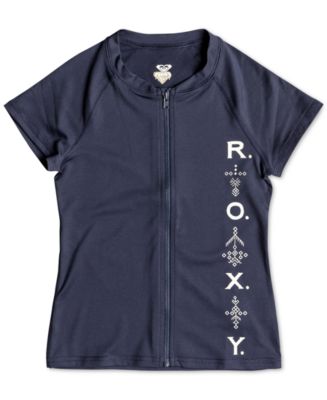 Roxy 1-Pc. Short-Sleeve Rash Guard, Big Girls - Macy's