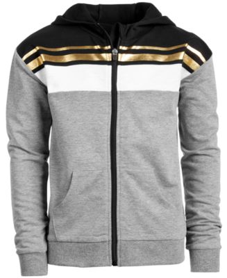 Ideology Big Girls Plus Limitless Colorblocked Zip-Up Hoodie, Created ...