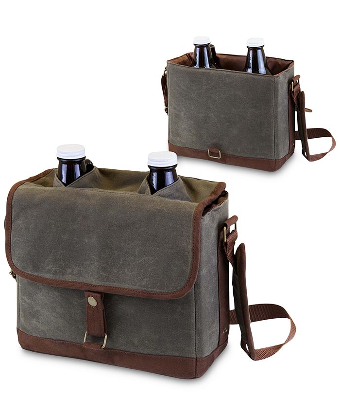 Picnic Time Legacy® by Insulated Double Growler Tote with 64 oz. Glass ...