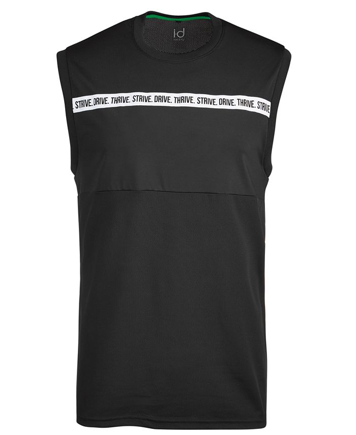 Ideology Mens Blocked Strive Drive Thrive Sleeveless T Shirt Created