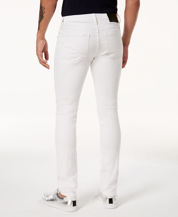 Reason Men's Slim-Fit White Ripped Jeans - Macy's