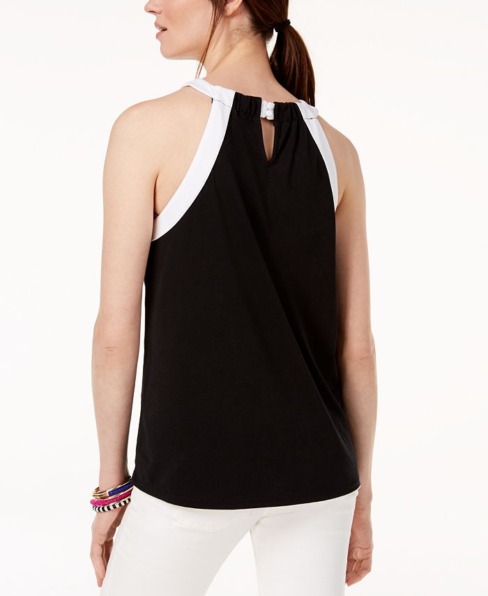 Inc International Concepts I N C Colorblocked Illusion Contrast Top