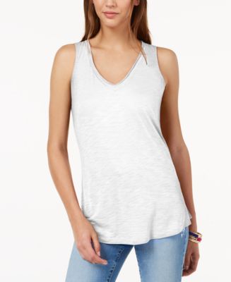 INC International Concepts V-Neck Tank Top, Created for Macy's - Macy's