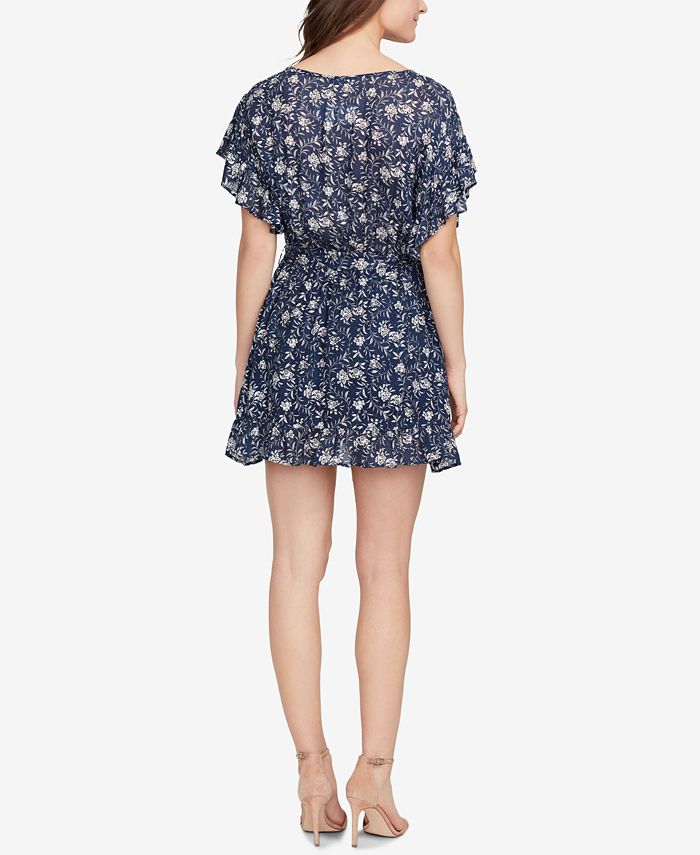 WILLIAM RAST Flutter-Sleeve Fit & Flare Dress - Macy's