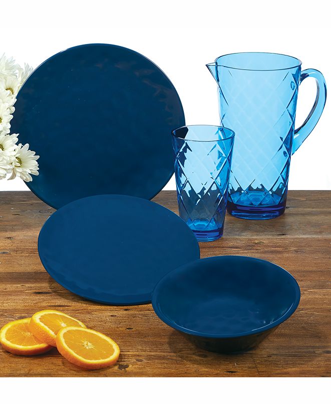 Certified International Cobalt Blue Melamine Dinnerware & Reviews ...