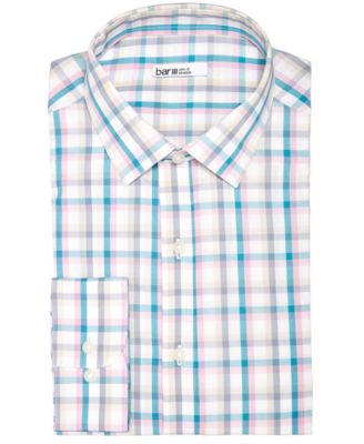 Bar III Men's Slim-Fit Stretch Easy-Care Double Multi Check Dress Shirt ...